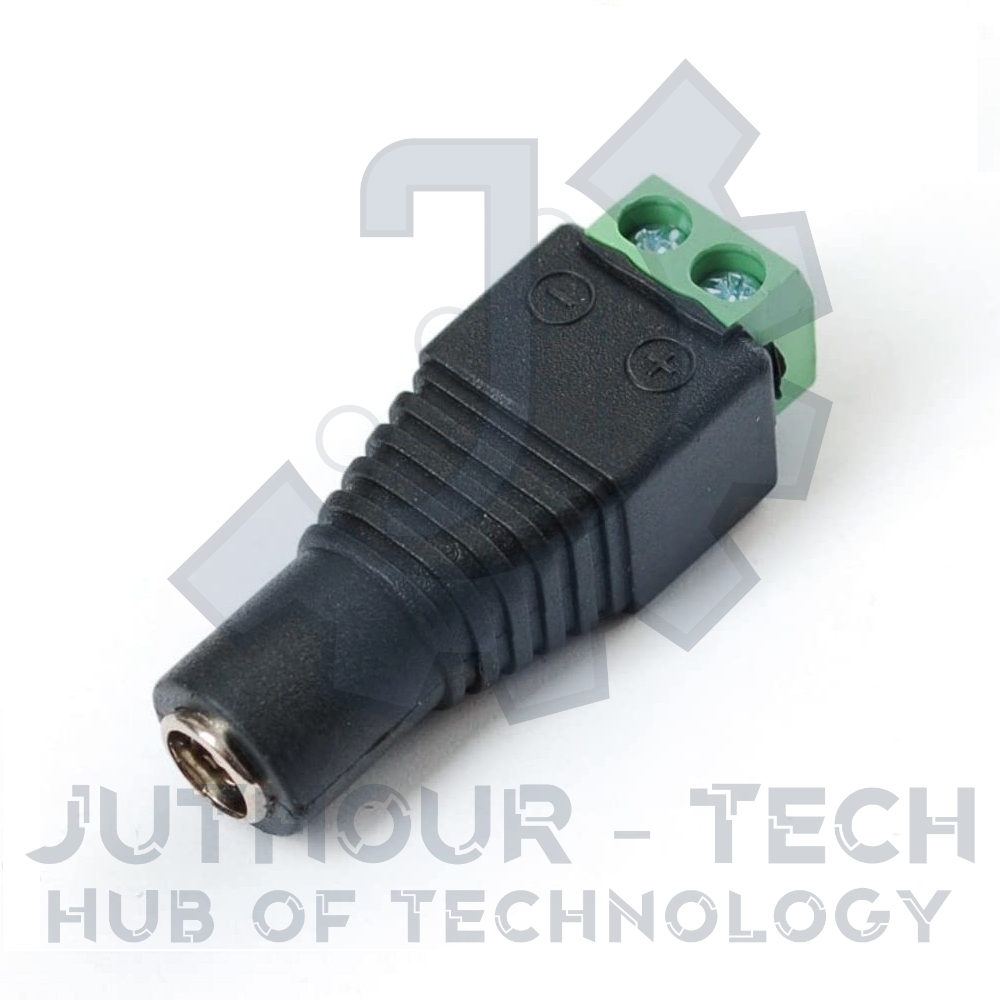 Juthour-Tech | Screw Terminal Block To Female DC Power Adapter - 2.1mm Plug